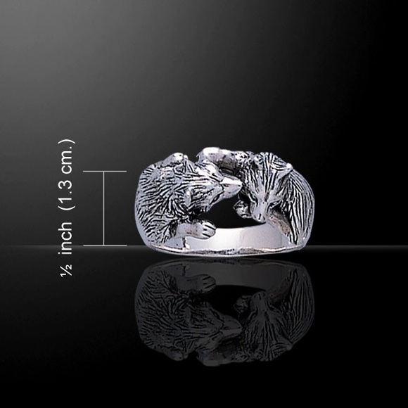 Peter Stone | Jewelry | Sterling Silver Wolf Kiss Ring | Poshmark